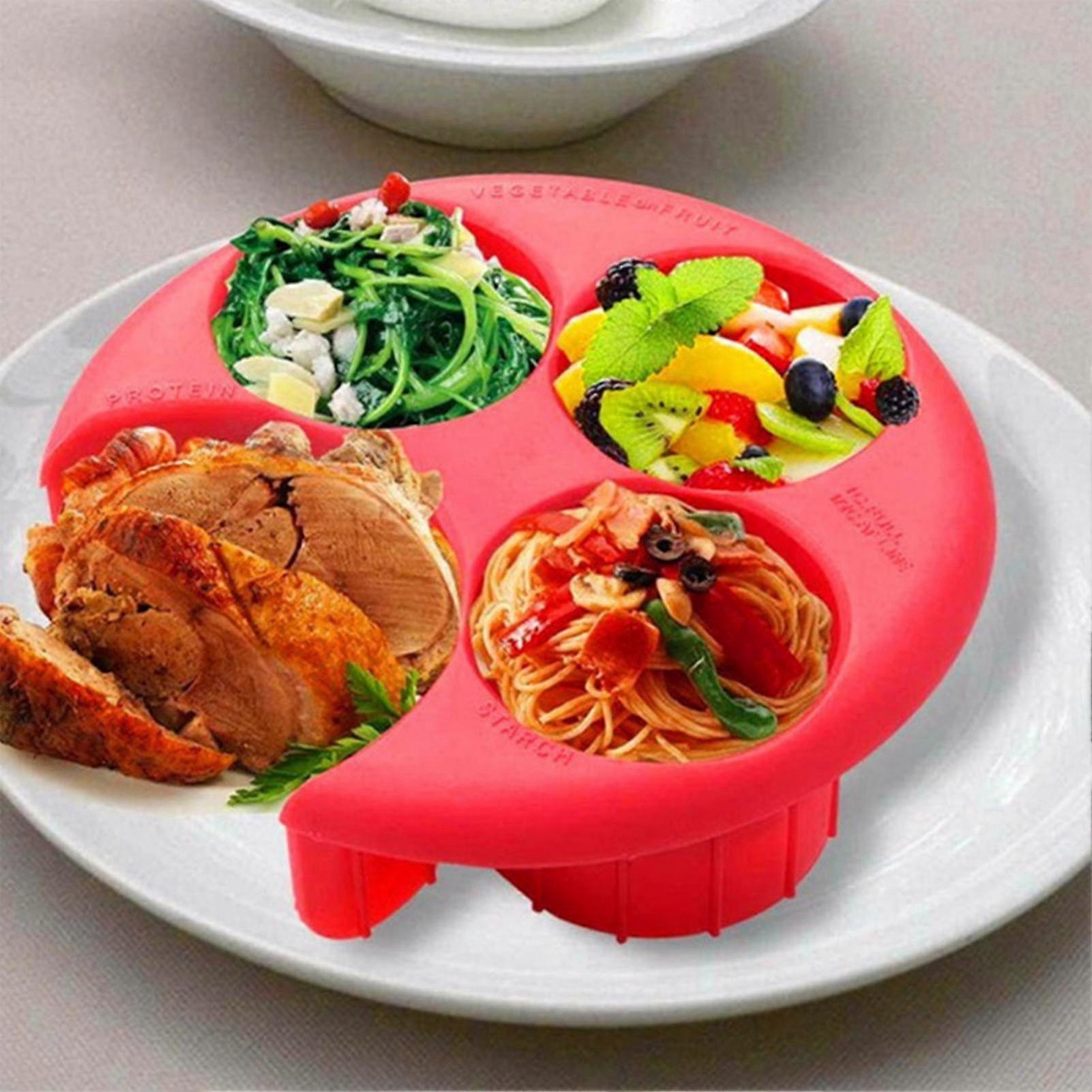 Meal Portion Control Plates Accurate Round Cavities Pp Household Meal ...