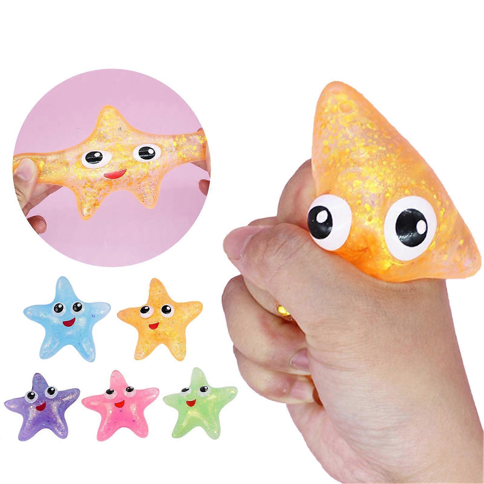 Starfish Squeeze Toy Cozy Touch Soft Rebound Shine Sequins Mini Cute ...
