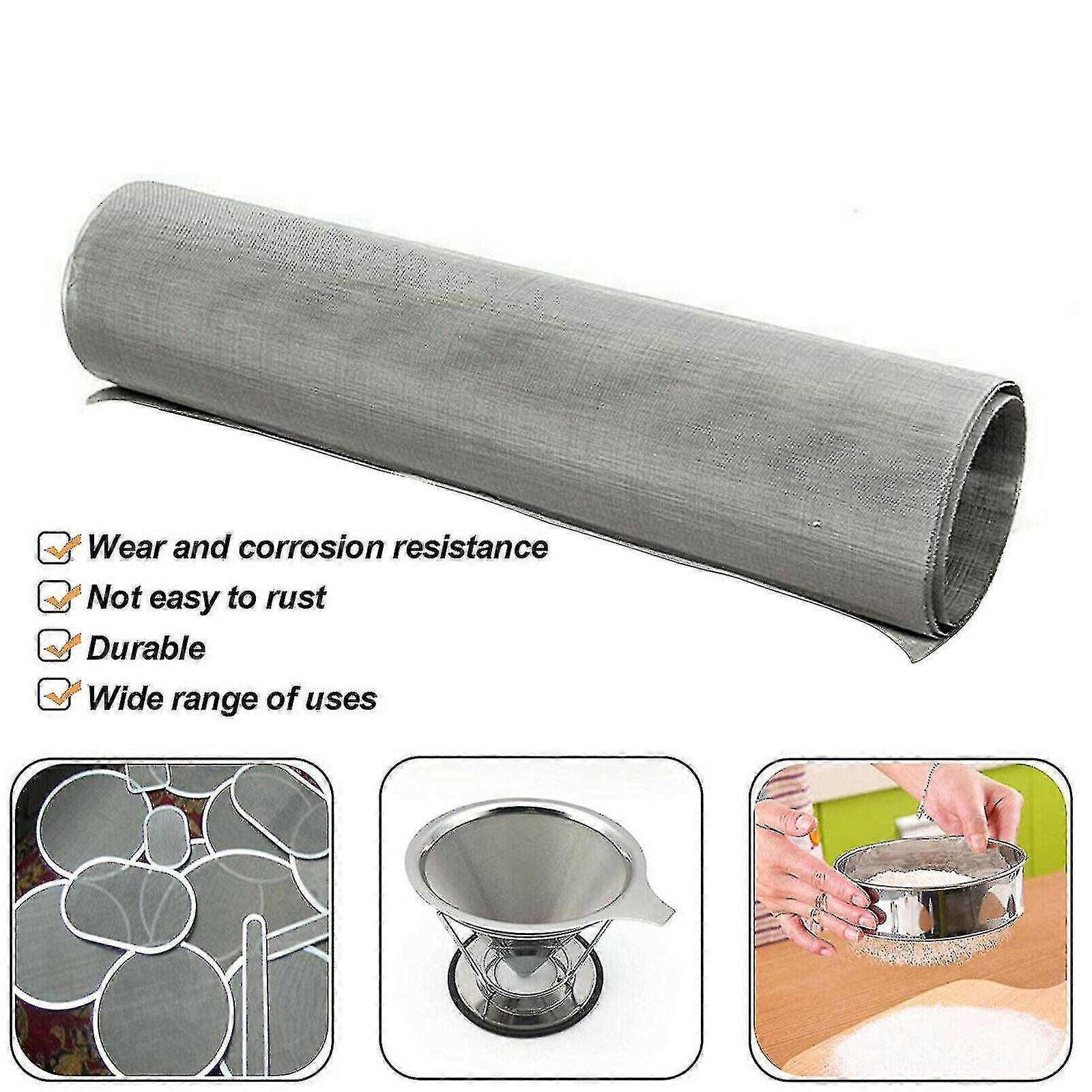 Stainless Steel Mesh 100 Mesh Woven Fine Metal Wire Heavy Duty 600mm X ...