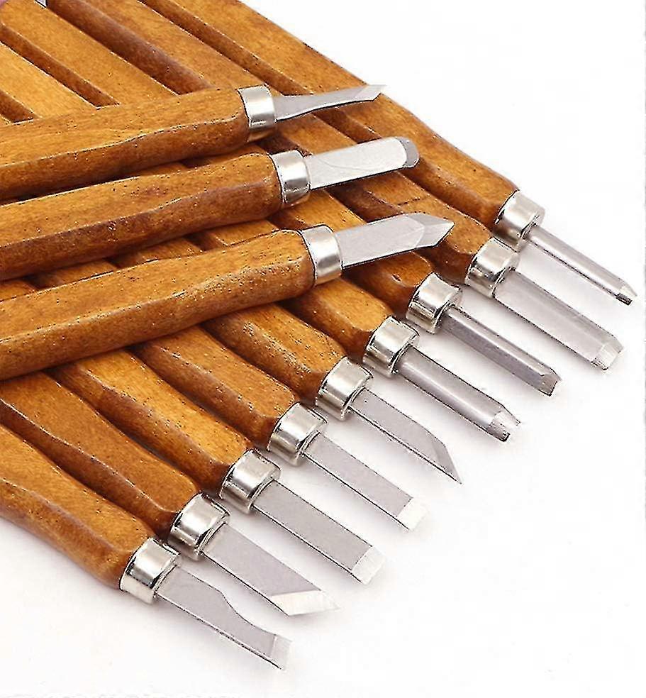12Pcs Wood Carving Tool Kit - Professional Carving Chisels Knife Handle ...