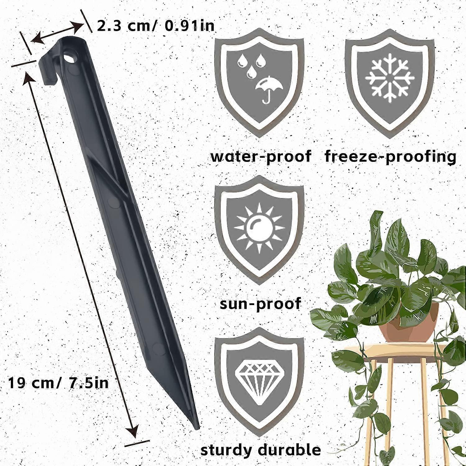 12 Pcs 9 Large Inflatable Stakes Plastic Stakes for Camping Tent, Replacement Tent Stakes ...