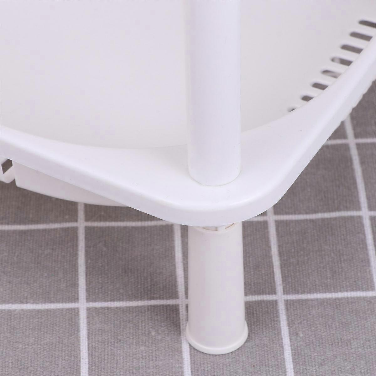 3 Layer Plastic Small Storage Shelves Plastic Basket Corner Shelf ...