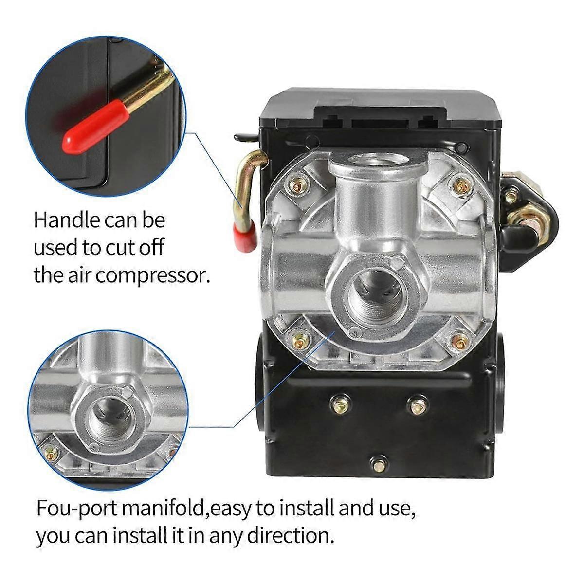 Pressure Switch, 4 Port Air Compressor Pressure Switch Replacement ...
