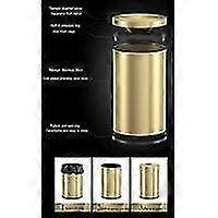 Bathroom Bin With Swing Lid, 9l Small Bin, Metallic Gold Steel, 20 X ...