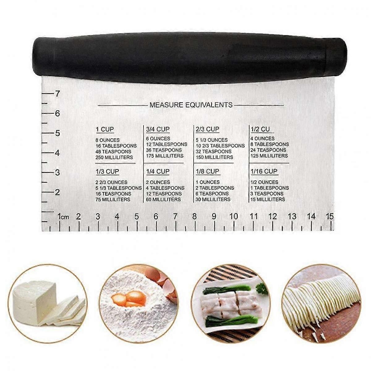 Stainless Steel Metal Griddle Scraper Chopper - Great as Dough Cutter ...