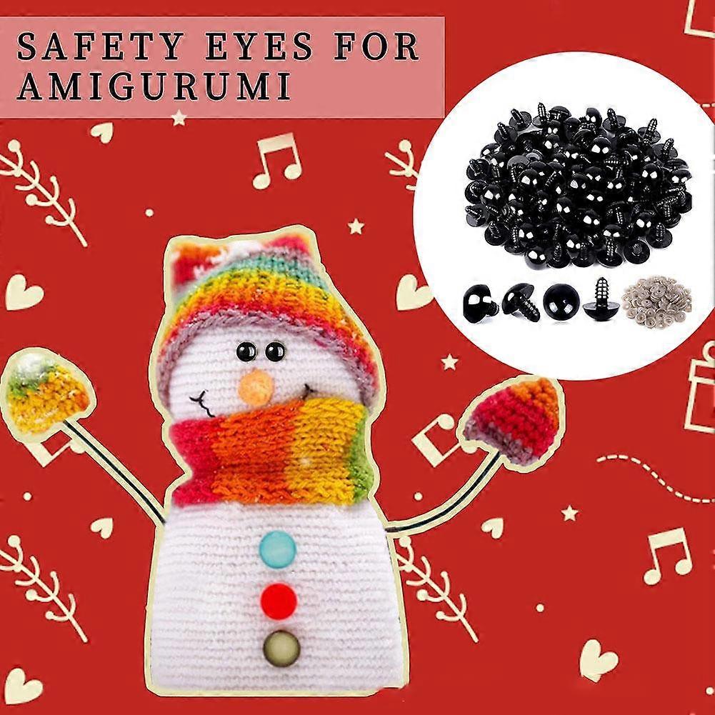 6~14mm Round Plush Plastic Eye Beads Handmade Crochet Diy Toys 100pcs ...