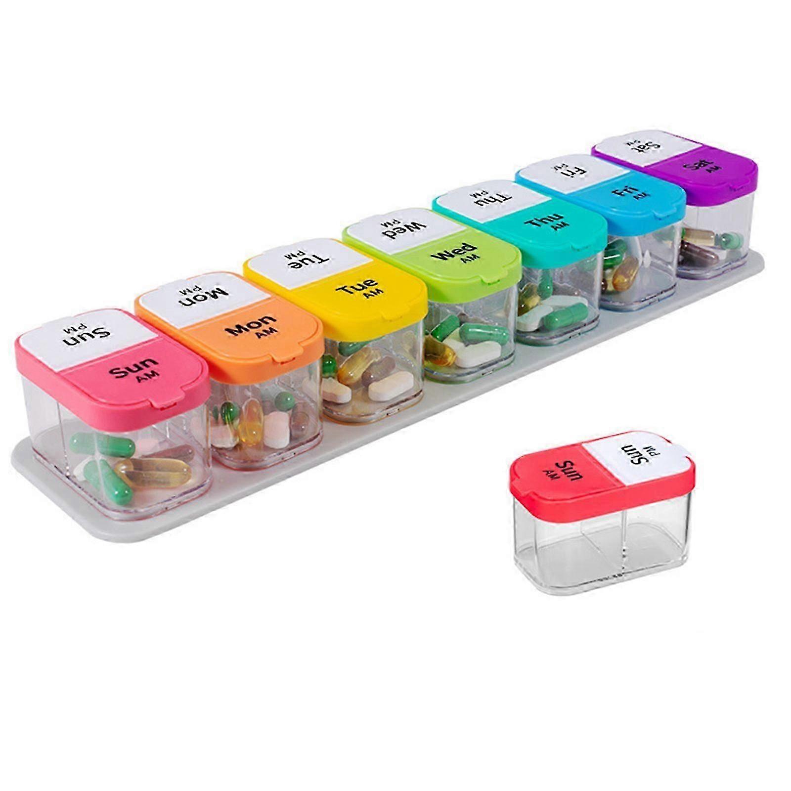 Extra Large Weekly Pill Organizer XL Daily Pill Box-7 Day Am Pm Jumbo ...