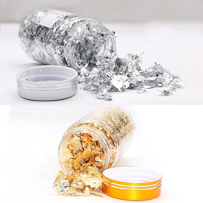 Edible Grade Gold Leaf Schabin Flakes 1/2g Gold Decorative Dishes Chef Art Cake | Fruugo UK