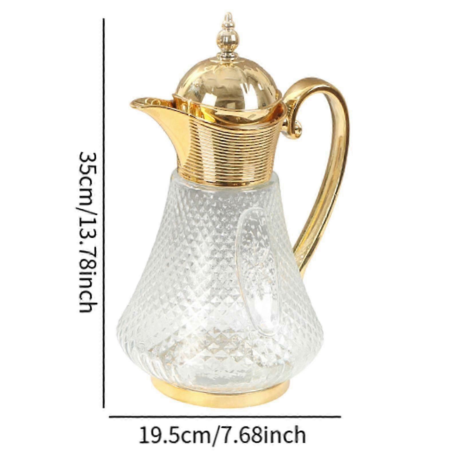 Middle Eastern Style Glass Pitcher Glass Water Jug Elegant Portable ...
