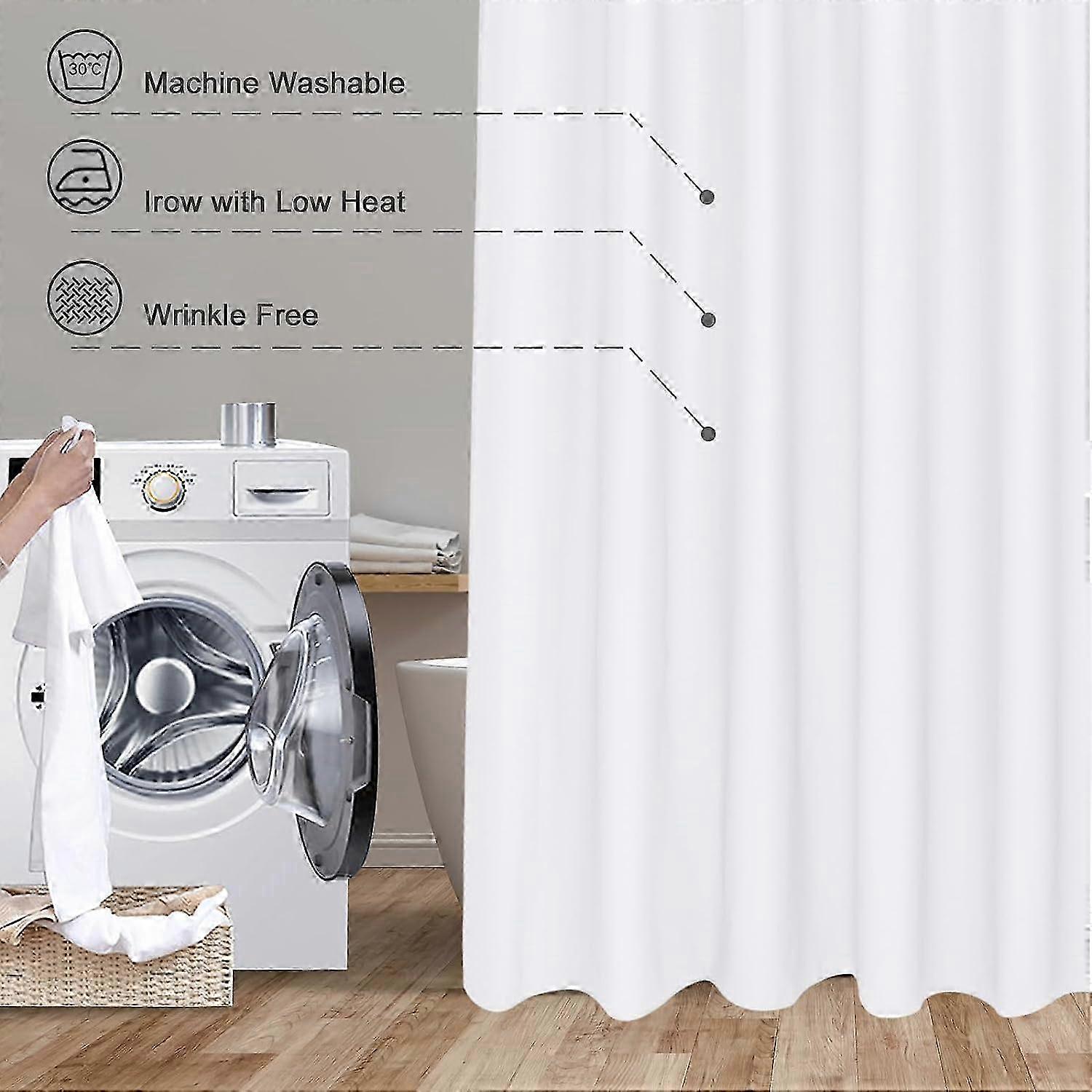 Extra Wide Shower Curtains 240 x 180cm drop/95"x 72",Mildew Resistant ...