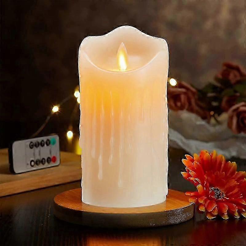 Led Candles, Flickering Flameless Candles,rechargeable Candle, Real Wax ...