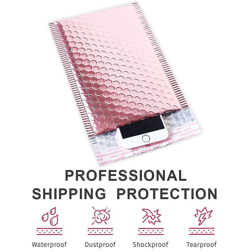 150X200mm 10 pieces Rose Gold Bubble Envelop foil Mailer For Packaging & Wedding Favor Bag ...