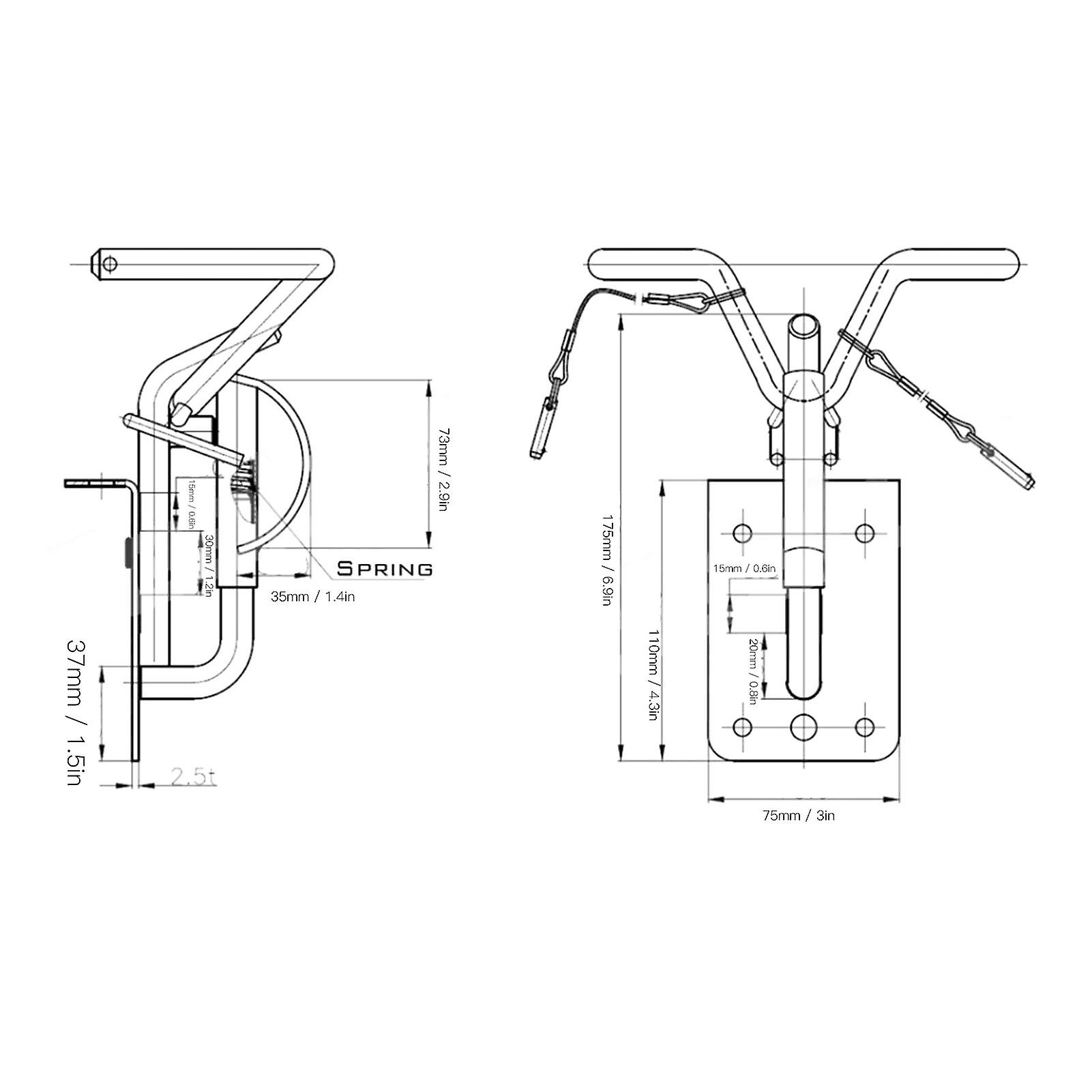 Quick Release Snap Davits Set 304 Stainless Steel Instant Lock Davits ...