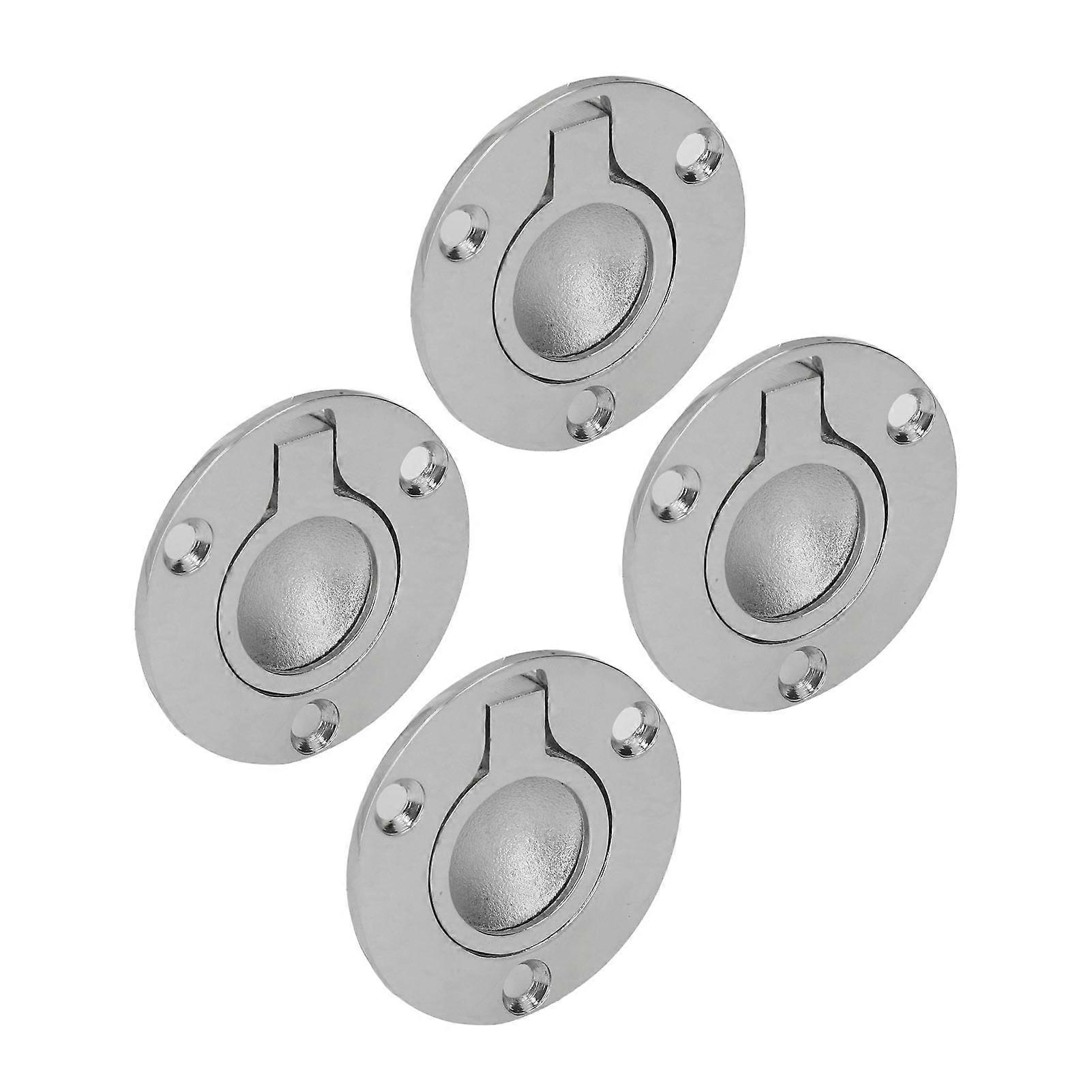 4pcs Marine Circular Hatch Cover Handles Stainless Steel Recessed Deck ...