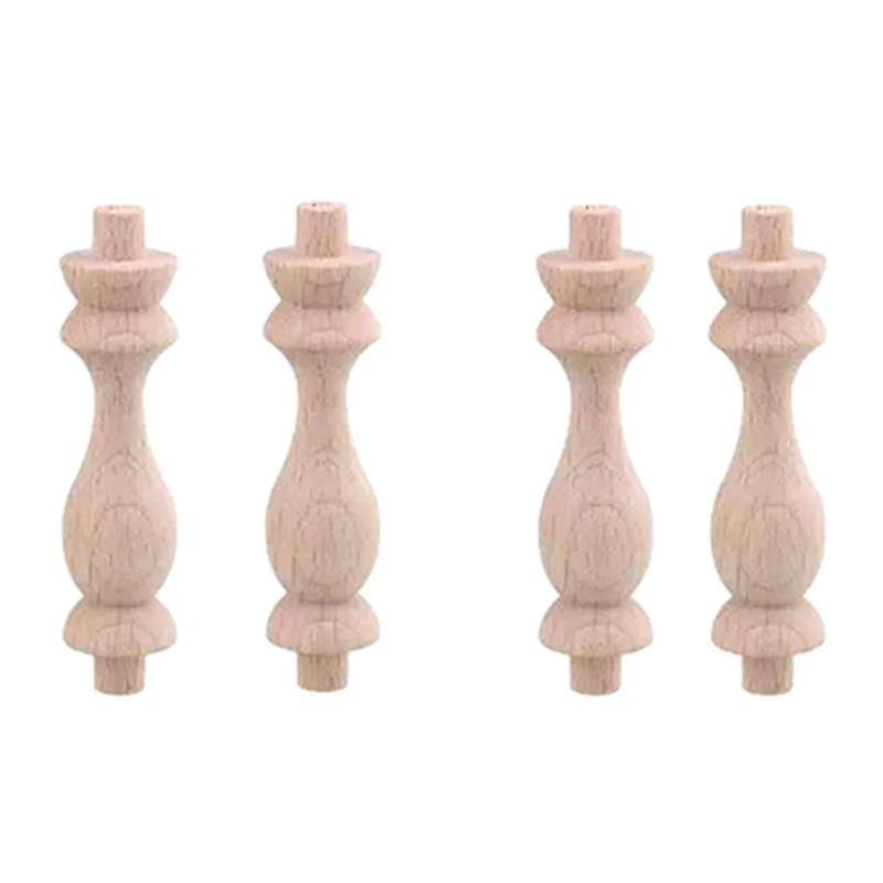 20 Pcs 7.6x1.8cm Beech Unpainted Unfinished Wood Craft Spindles ...