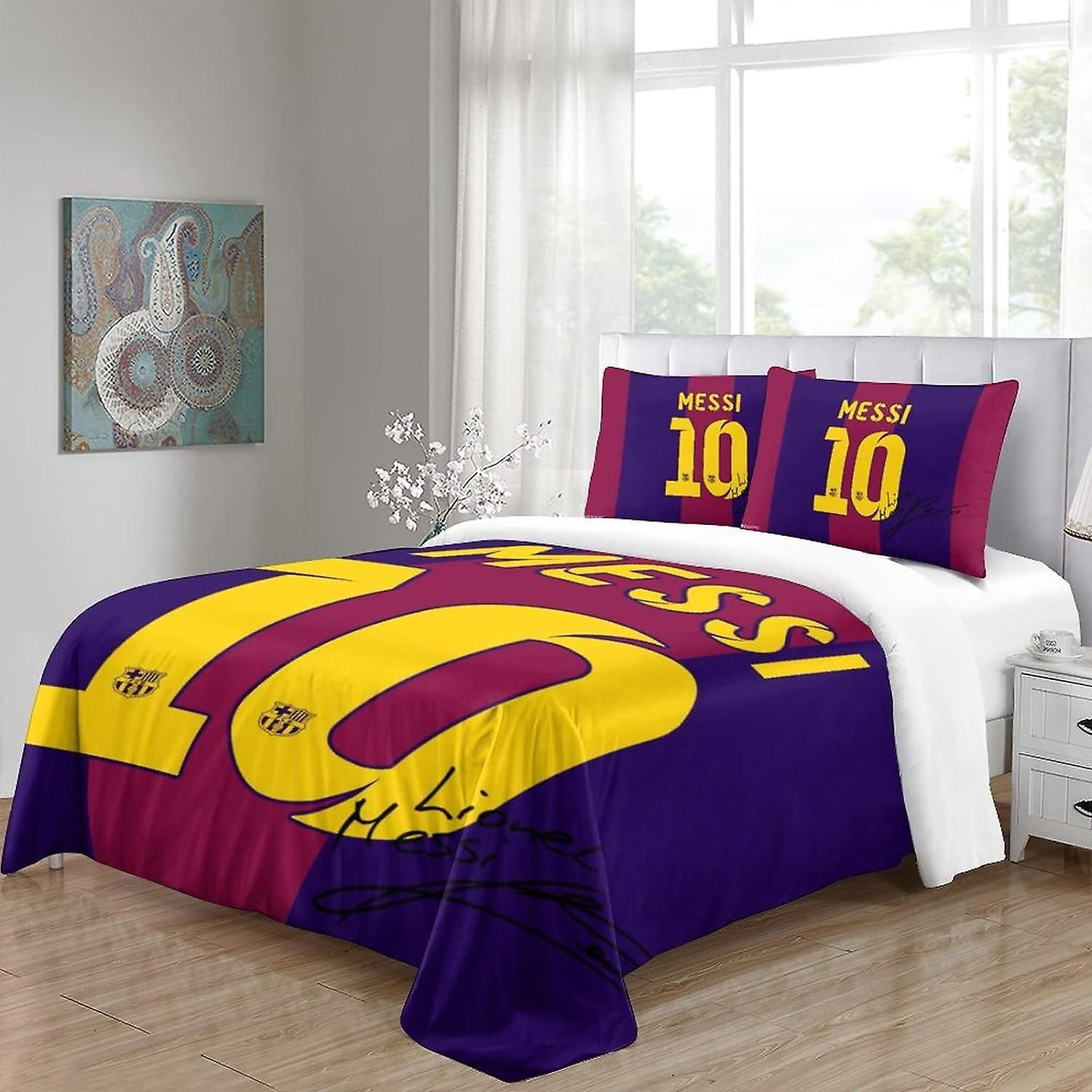 Messi Bed Linen Set Double for Girls Boys Children 3D Football ...