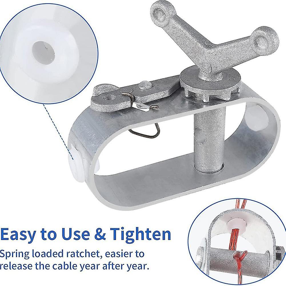 45M Swimming Pool Cover Cable & Winch Kit,Pool Cover Cable and Ratchet ...