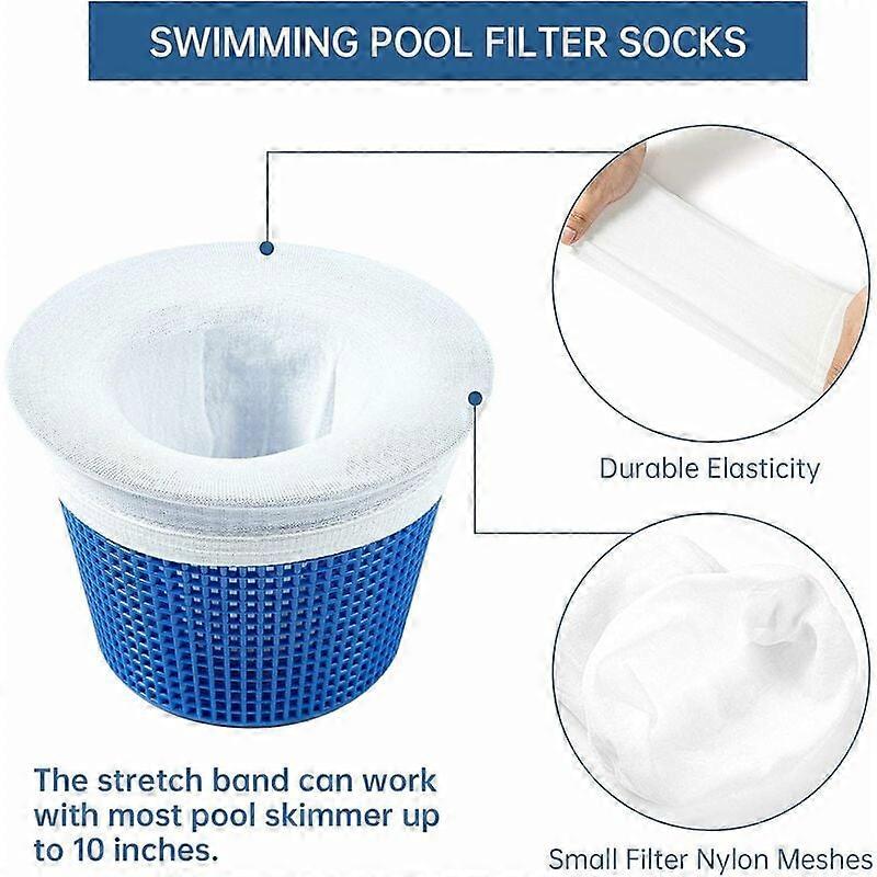 5 Pack Pool Socks for Fine Mesh Pools and Spa Filters, Reusable Ultra ...
