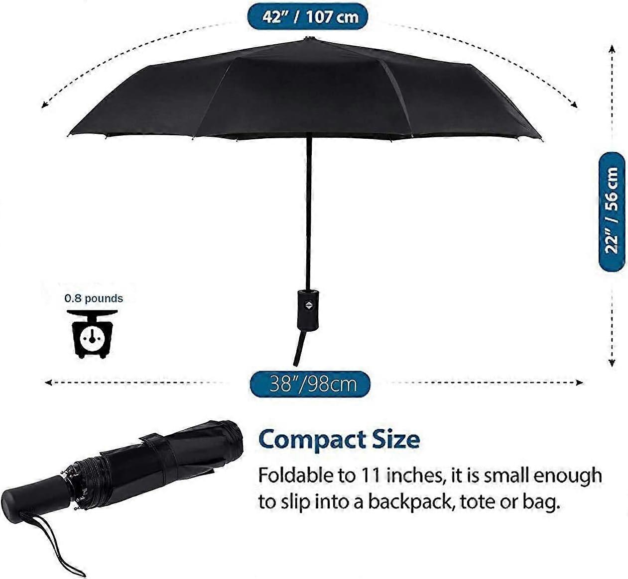 Compact Travel Umbrella - Pocket Portable Folding Windproof Mini ...