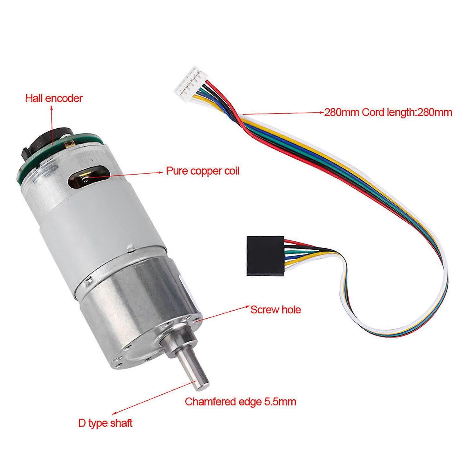 Large Torsion Gear Motor with Encoder 12/24V Power Speed Reduction ...