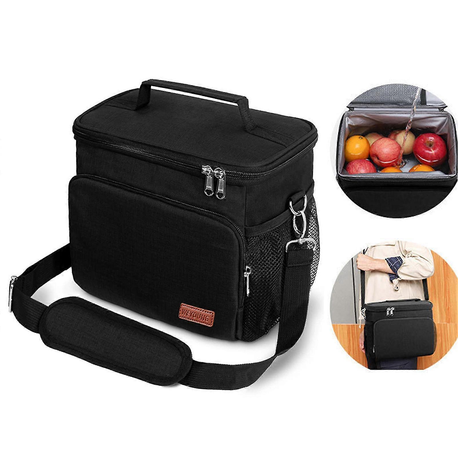Insulated Lunch Bag for Women Men Reusable Lunch Box with Adjustable ...