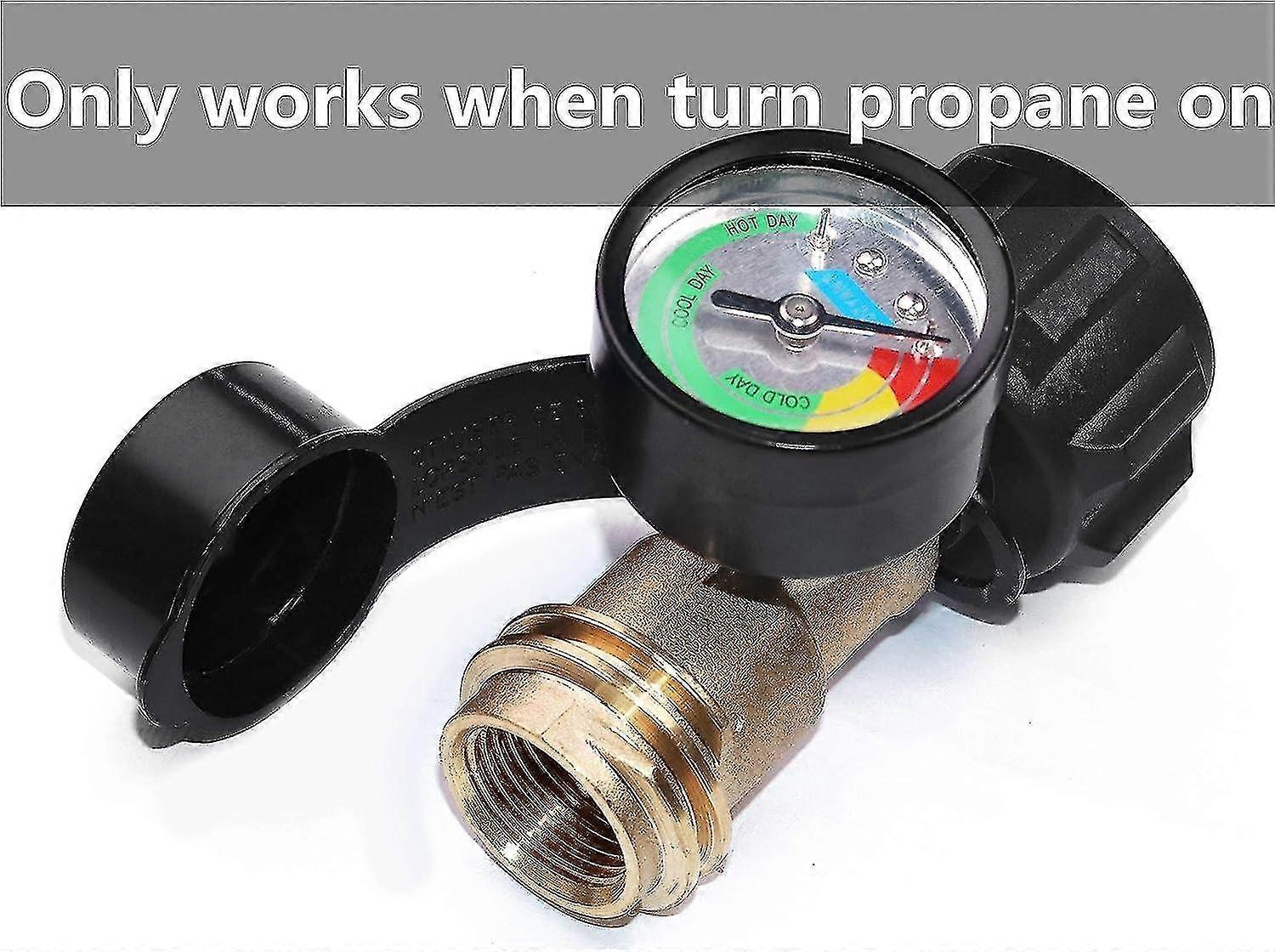 Propane Tank Gauge Level Indicator Lp Gas Pressure Meter Color Coded ...