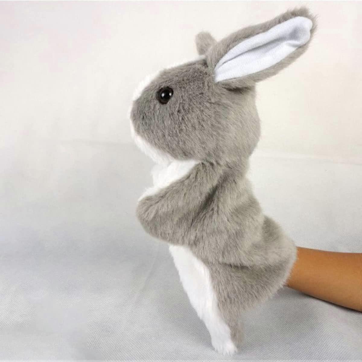 Bunny Role Play Puppets Stuffed Rabbit Hand Puppet Easter Plush Animal ...