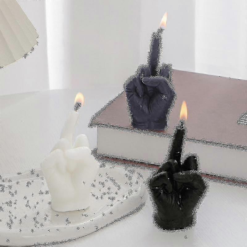 Carrep Creative Middle Finger Shape Gesture Scented Candle Niche Fun ...