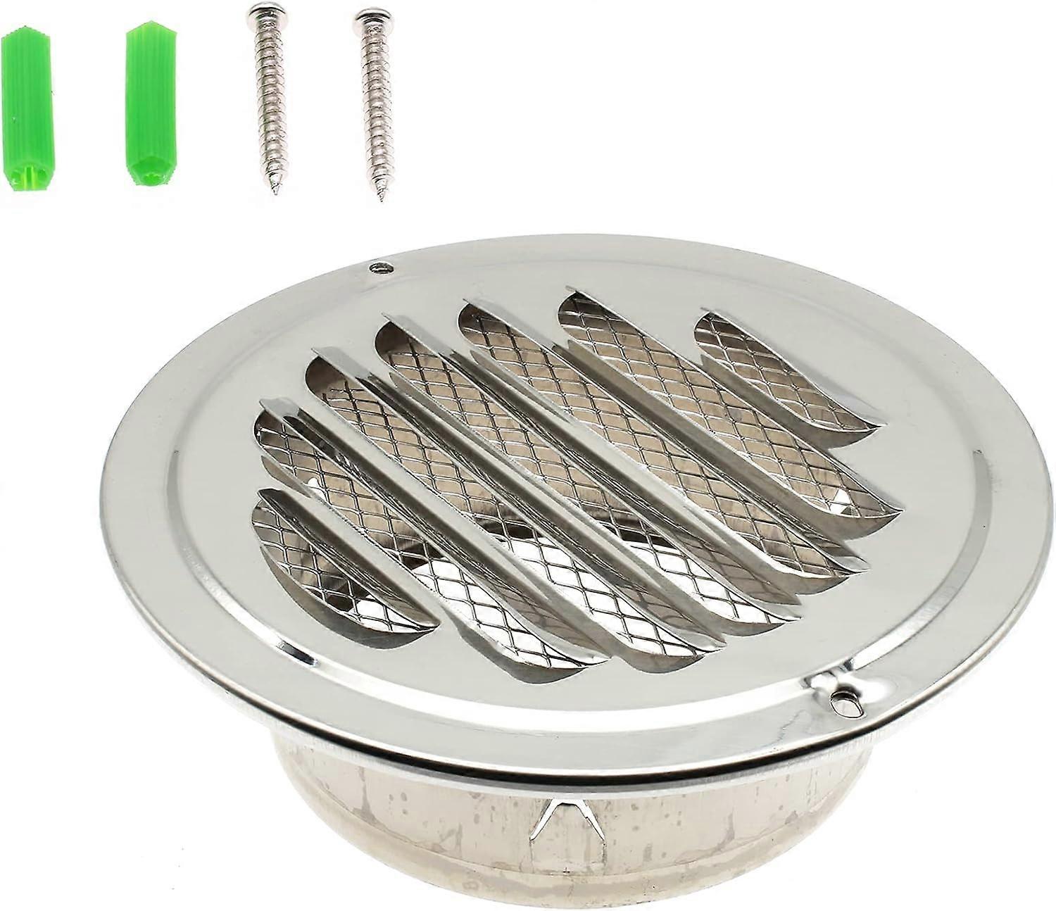 LBTODH 4 Inch Louver Grille Cover Vent Stainless Steel Round Soffit ...