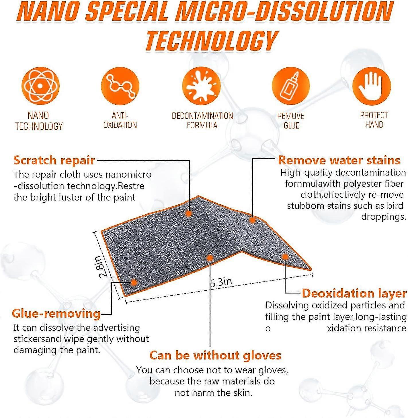 Nano Sparkle Cloth for Car Scratches, 2024 Nano Sparkle Cloth Scratch ...