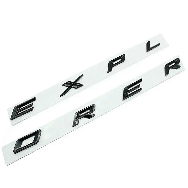 3D ABS Chrome Black Letters Explorer Logo Car Front Hood Emblem Bonnet ...