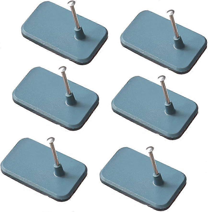 6Pcs Traceless Rectangle Hooks Punch Free Wall Hooks Self-Sticking ...