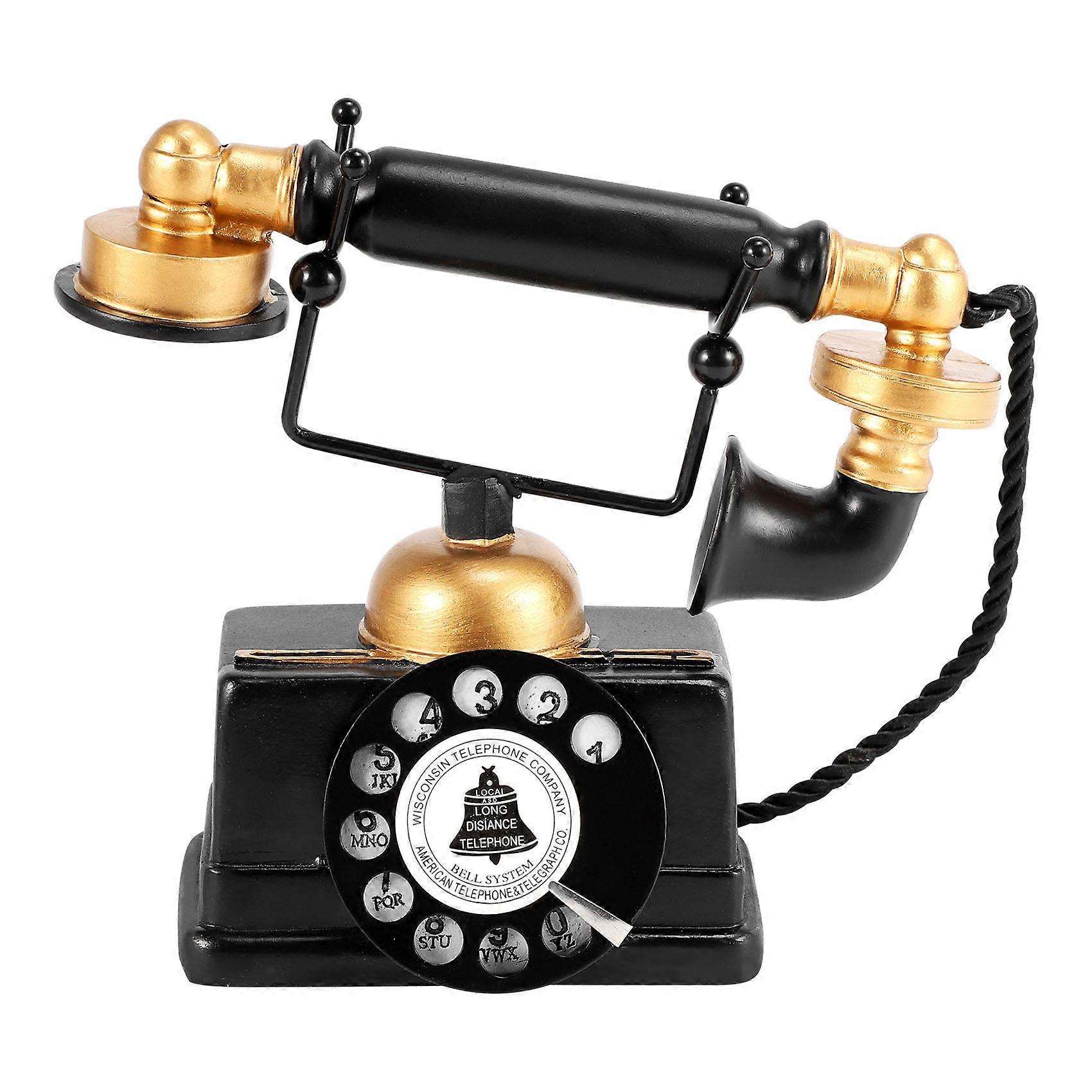 Industrial loft Retro Rotary Phone Model Crafts Decoration Shop Cafe ...