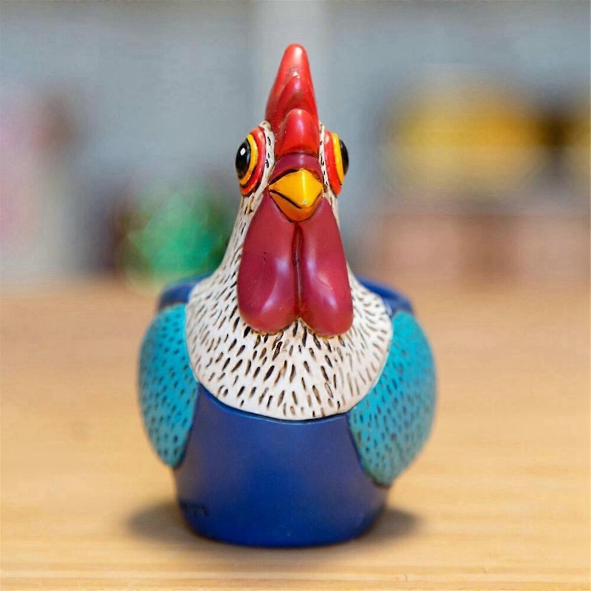 Chicken Planter Rooster Flower Pot Resin Hen Planter Ornament for ...