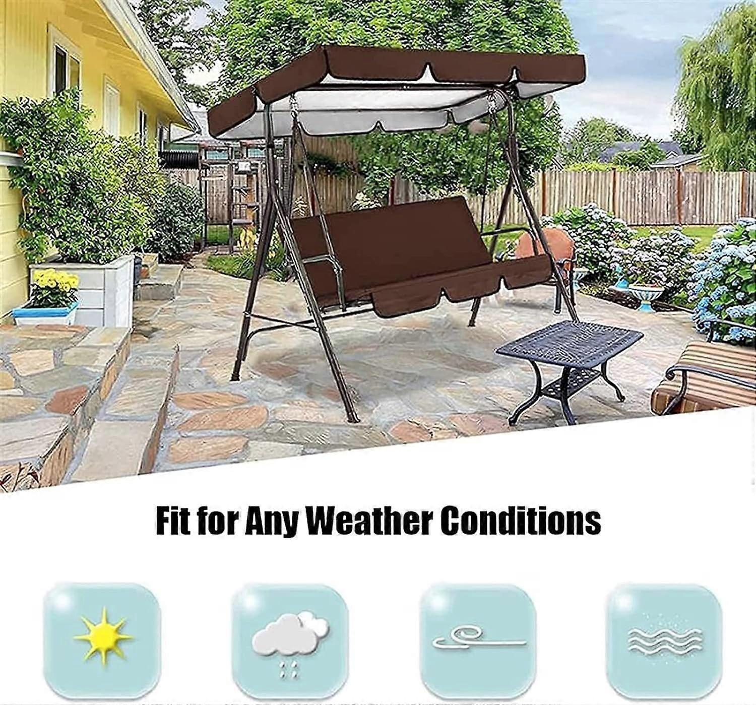 Hollywood Swing Replacement Roof Sun Canopy with Replacement Seat ...