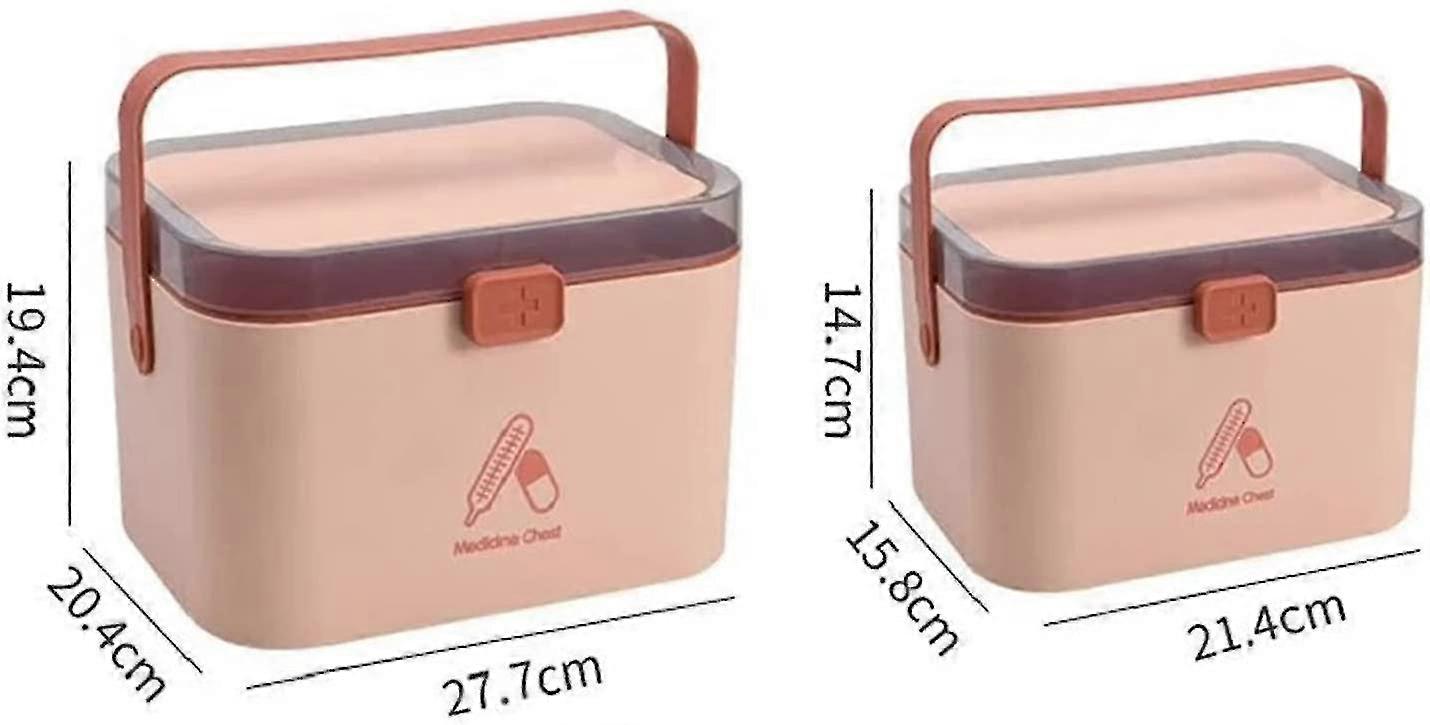 2023,medicine Box With Lock Double Layer First Aid Medicine Storage ...