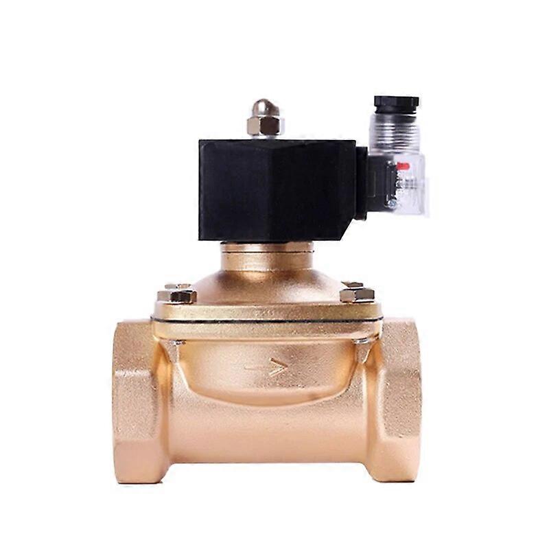 2 Inch Solenoid Valve IP65 Waterproof Normally Closed Brass DN50 Solenoid Valve With LED Power ...