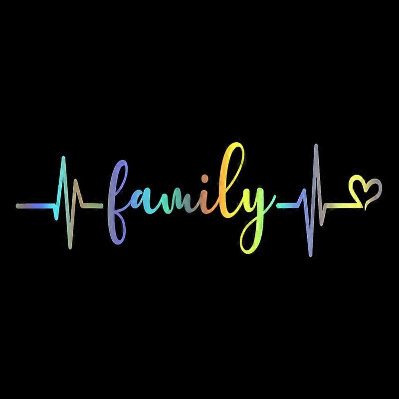 Family Heartbeat Die-Cut Vinyl Decal Car Sticker Waterproof Auto Decors ...