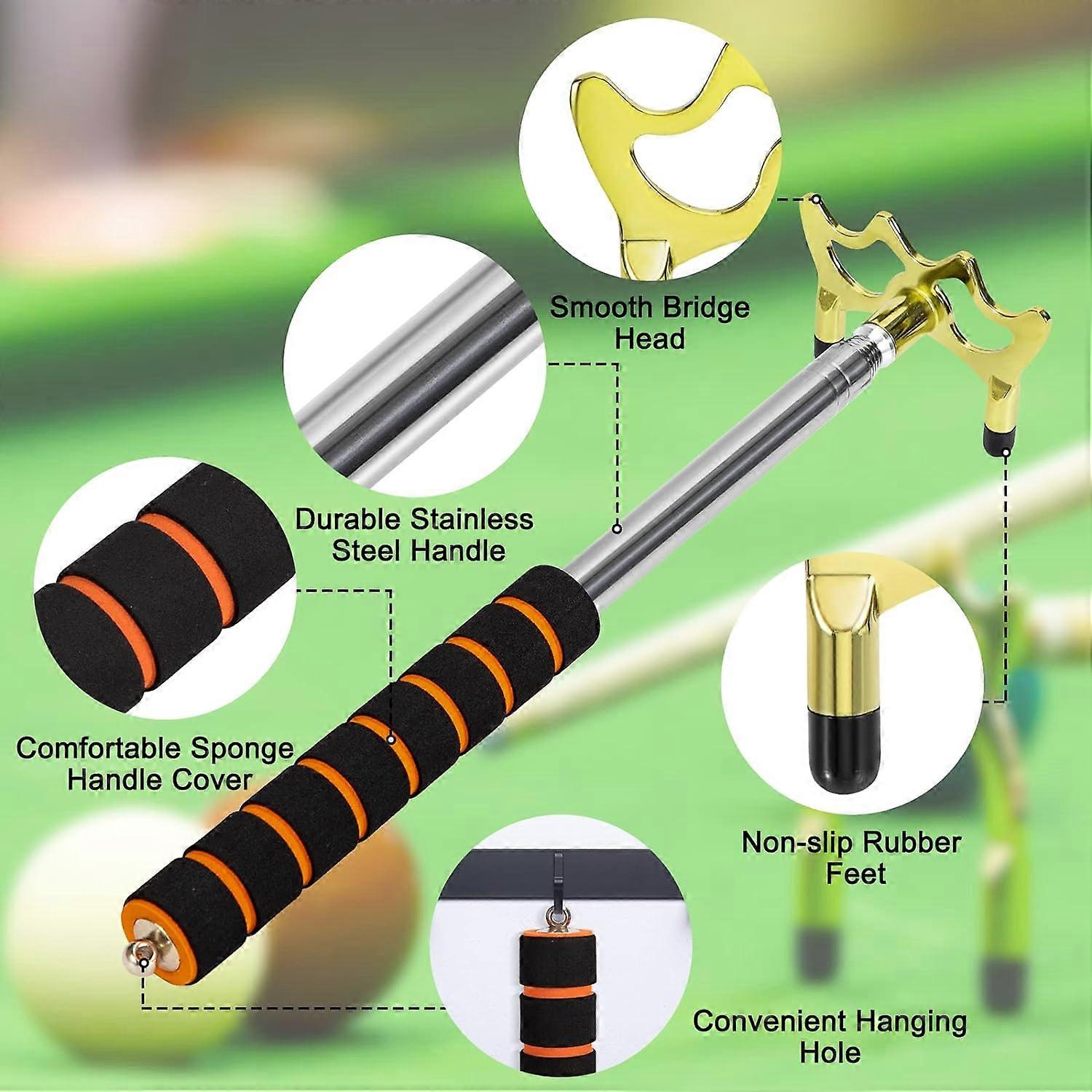 Retractable Billiard Cue Stick Bridge Holder Billiard Accessories with ...
