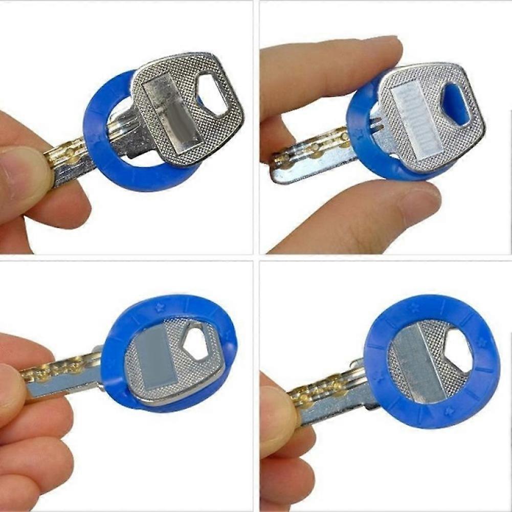 24Pcs Fashion Silicone Soft Hollow Key Cap Fobs Locks Covers Keychain ...