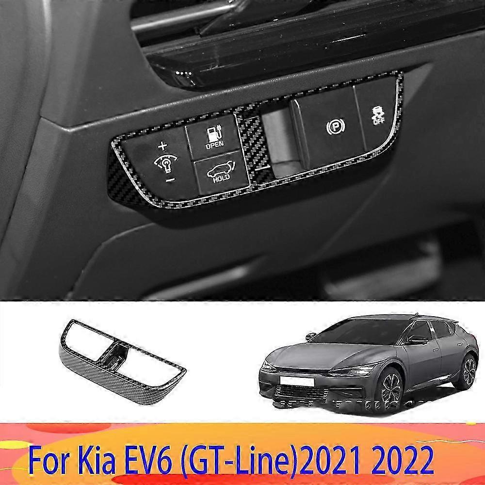 ABS Carbon Fiber Interior Mouldings For Kia EV6 GT-Line 2021 2022 ...