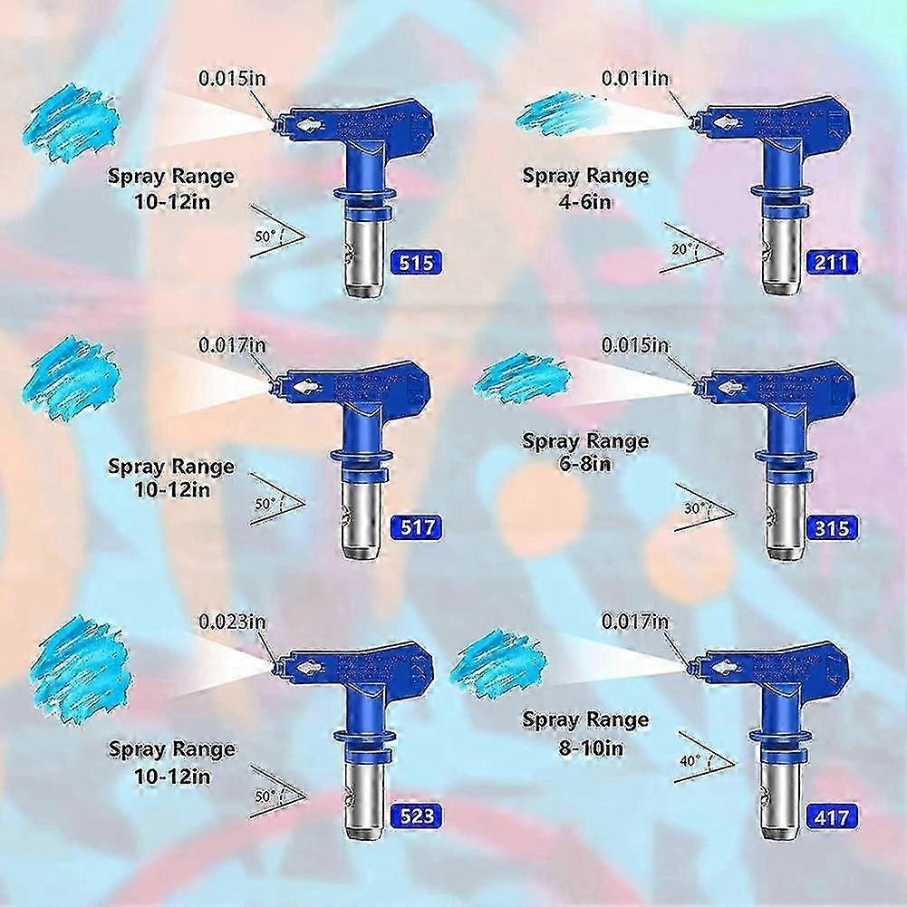 Airless Paint Nozzles Set,Reversible Spray Tips Airless Paint Sprayer Nozzle Tips Airless ...