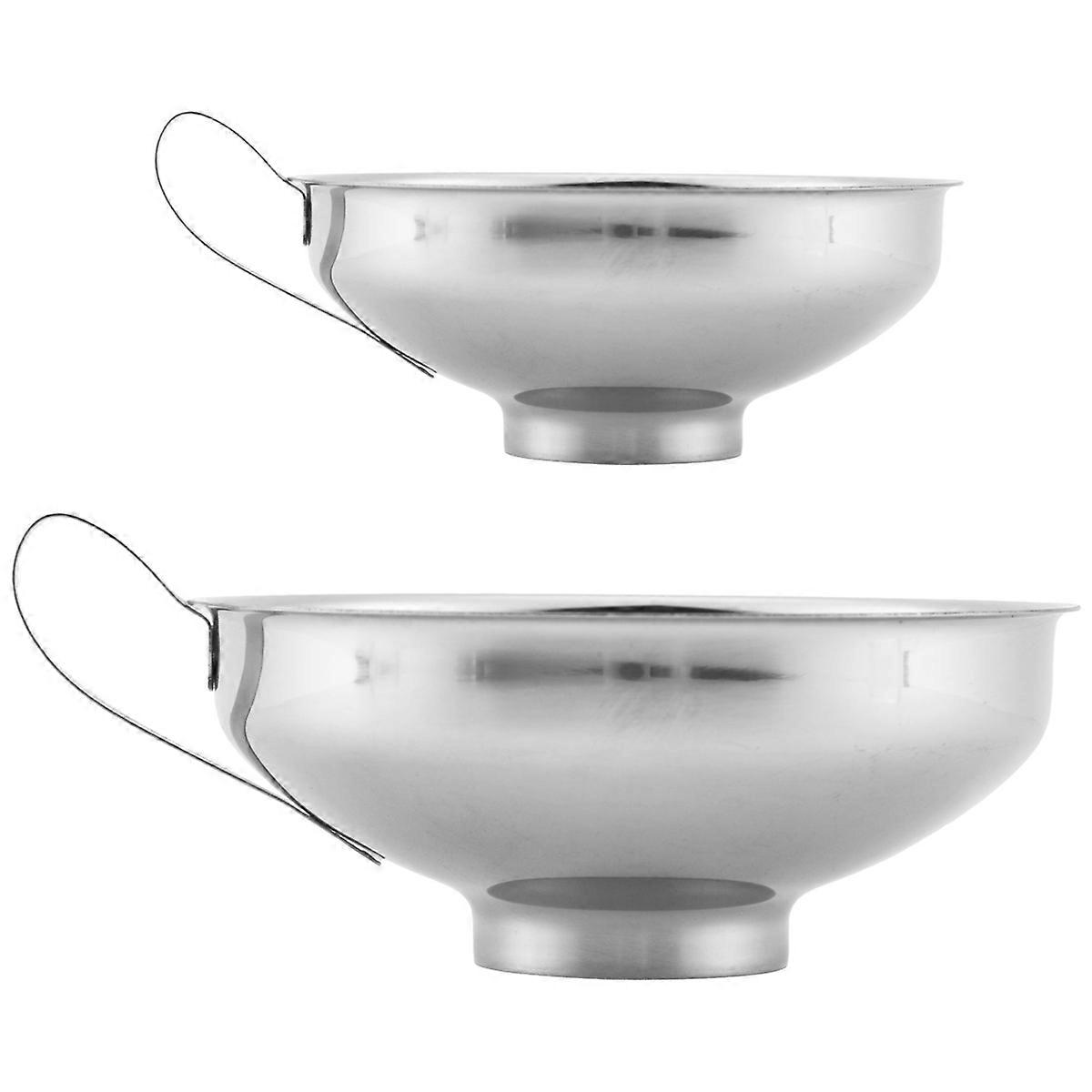 Canning Funnel, 2 Pack Stainless Steel Canning Supplies Kitchen Funnel ...
