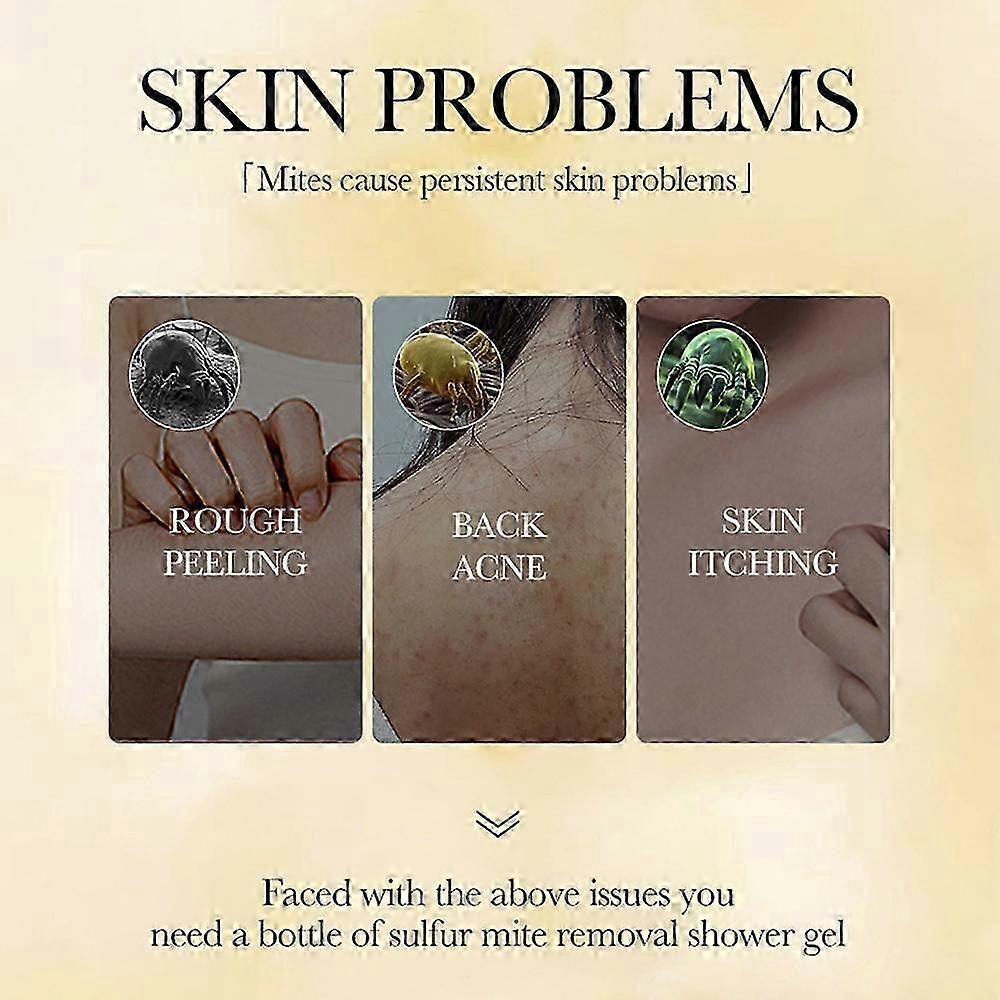 1-3pcs 500ml Sterilization Moisturizing Super and Sulfur shower gel ...