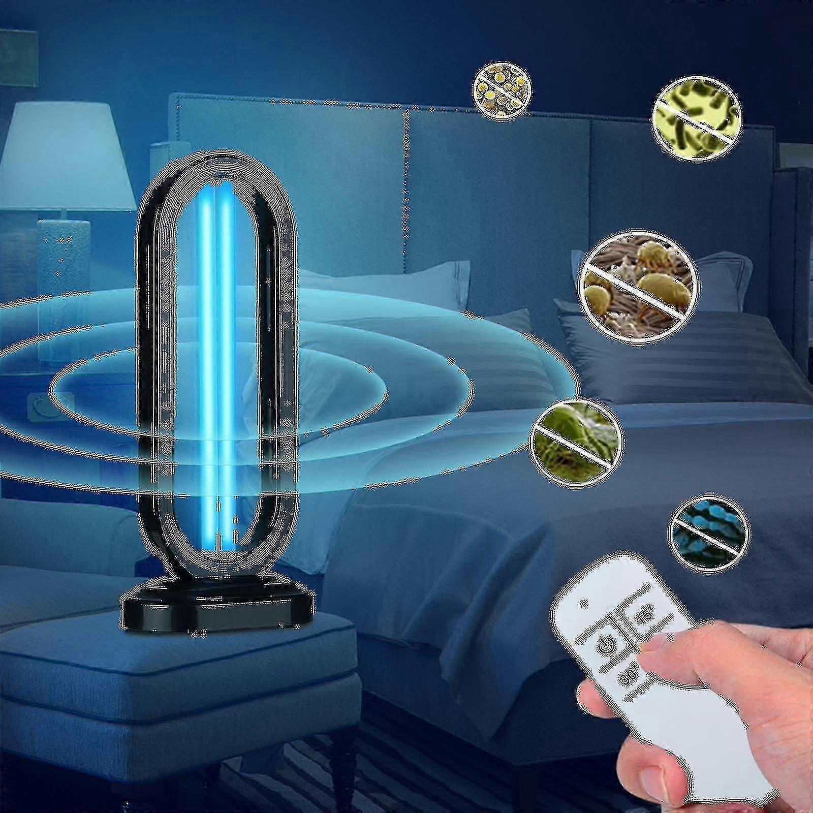 38W UV Disinfection Lamp with Remote Control, Standing UVC Light with ...