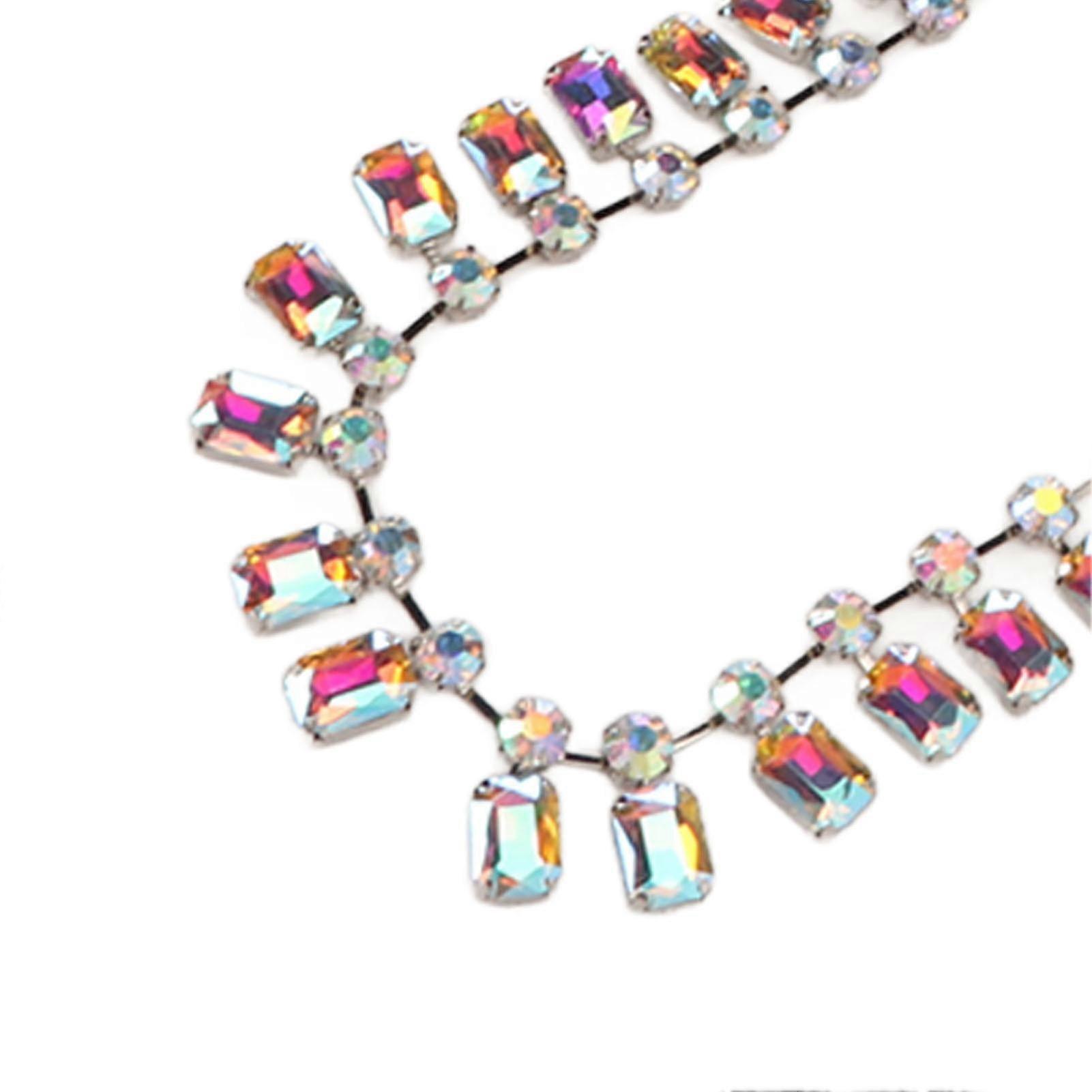 Rhinestone Chain DIY Cuttable Champagne AB Crystal Trim for Decoration ...