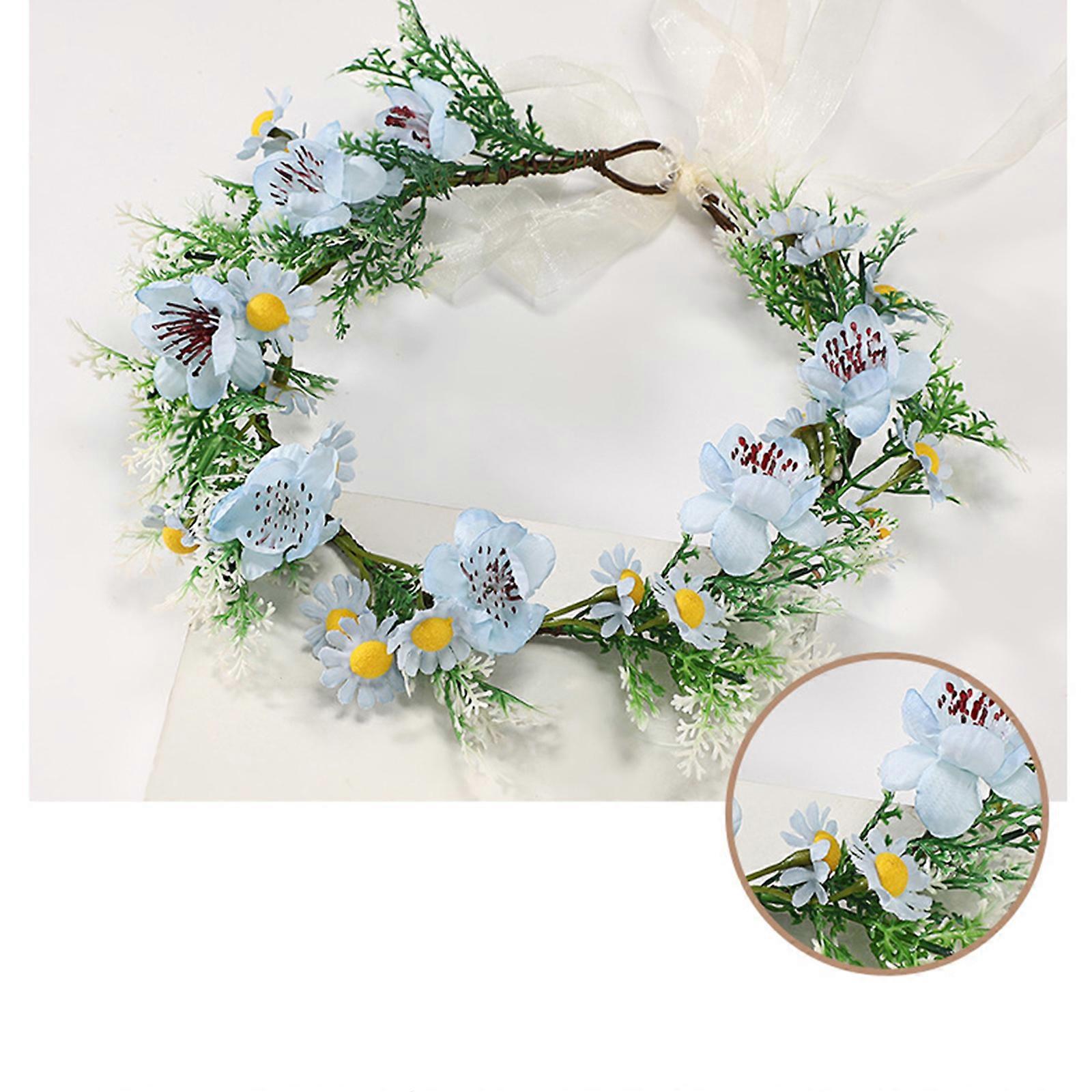 Realistic Daisy Flower Crowns Hair Accessory For Weddings Parties ...
