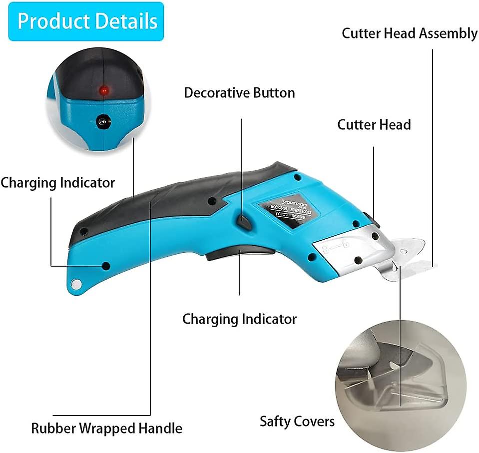 Energy Electric Scissors With Built-in Battery, Electric Cutter With 4v ...