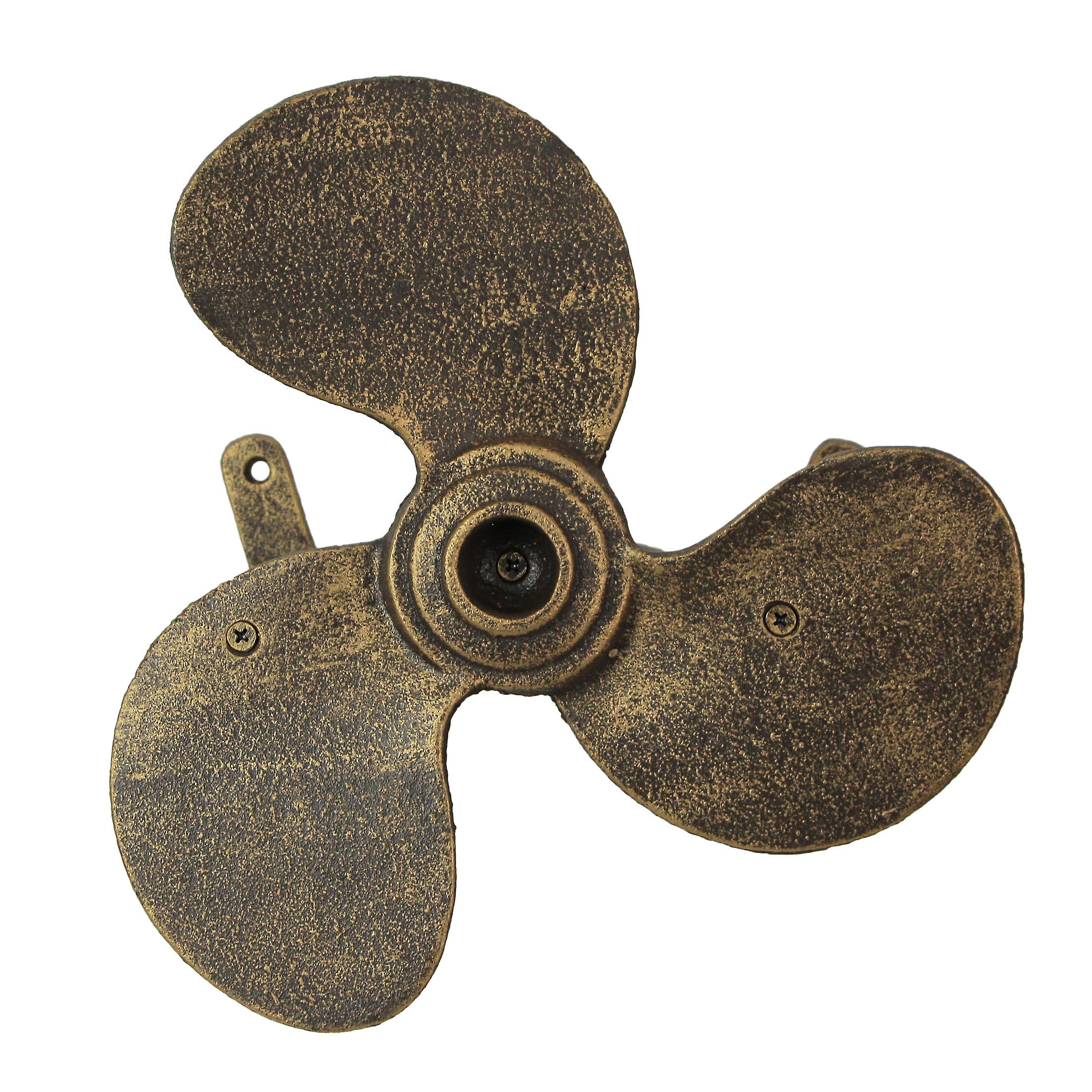 Bronze Finish Cast Iron Boat Propeller Wall-Mounted Decorative Garden ...