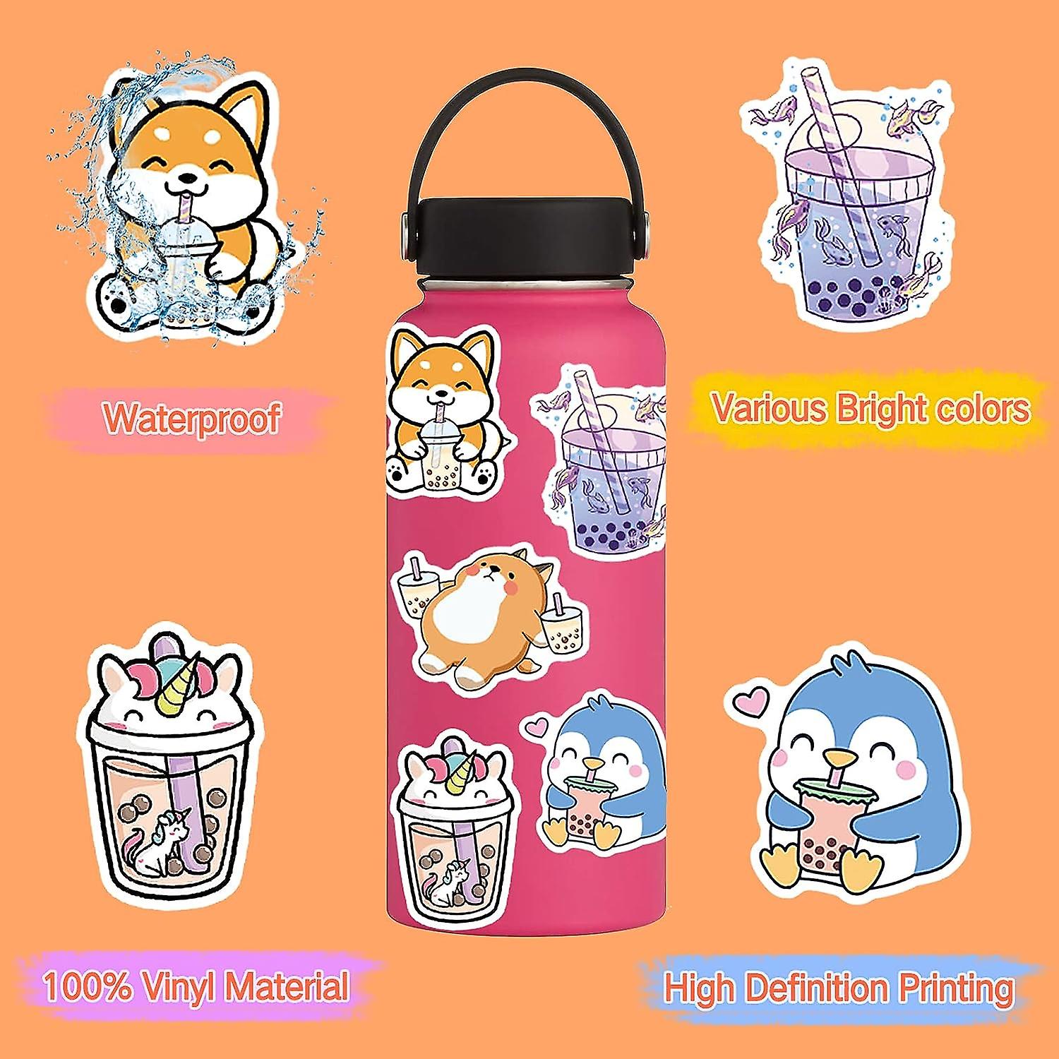 Boba Stickers 105pcs Kawaii Bubble Tea Stickers,drink Stickers, Vinyl ...